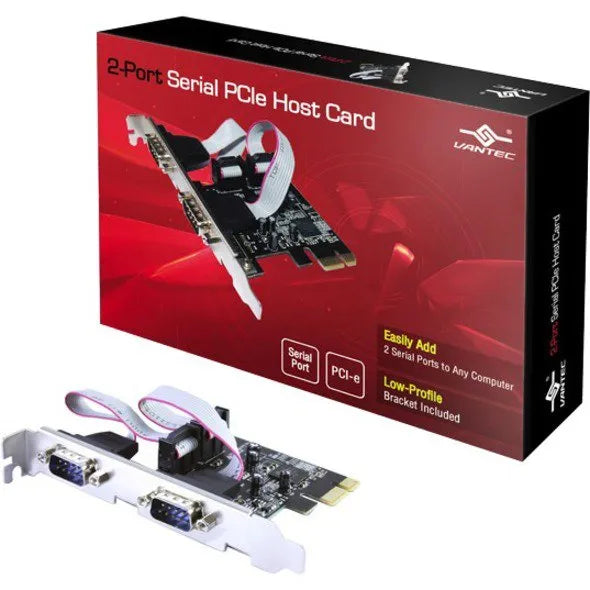 Vantec UGT-PCE40SR 4-Port Serial RS-232 PCIe Host Adapter Card – inPC